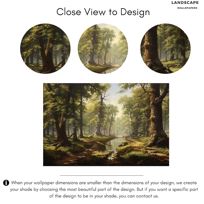 Woods Wallpaper Mural Peel and Stick Countryside Landscape - Etsy