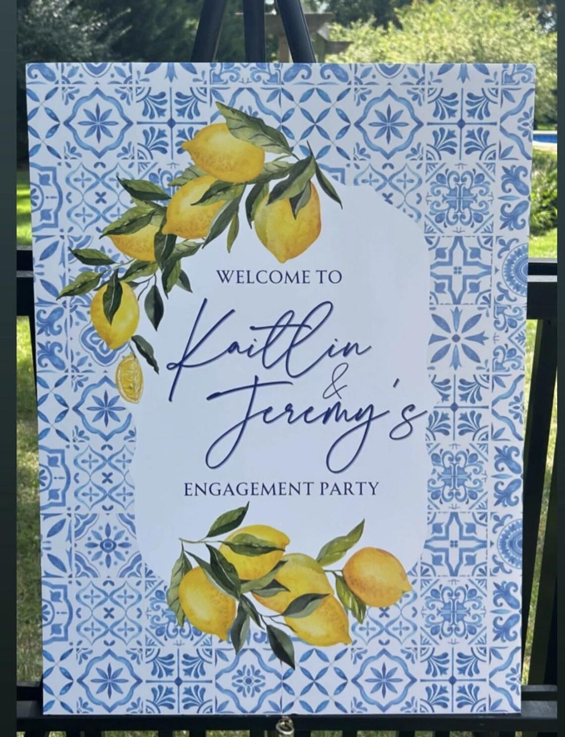 Italian, Amalfi Coast Theme, Blue Tile SIGNAGE FOR Wedding, Bridal ...