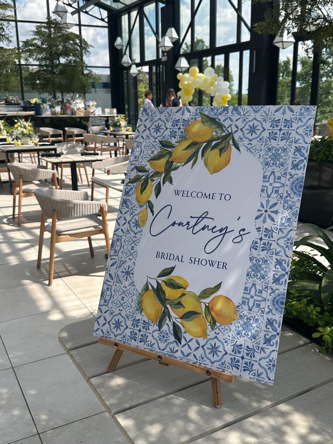 Italian, Amalfi Coast Theme, Blue Tile SIGNAGE FOR Wedding, Bridal ...