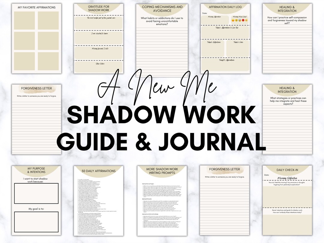 Shadow Work Journal Pages, 100+ Shadow Work Journal Prompts, Printable ...