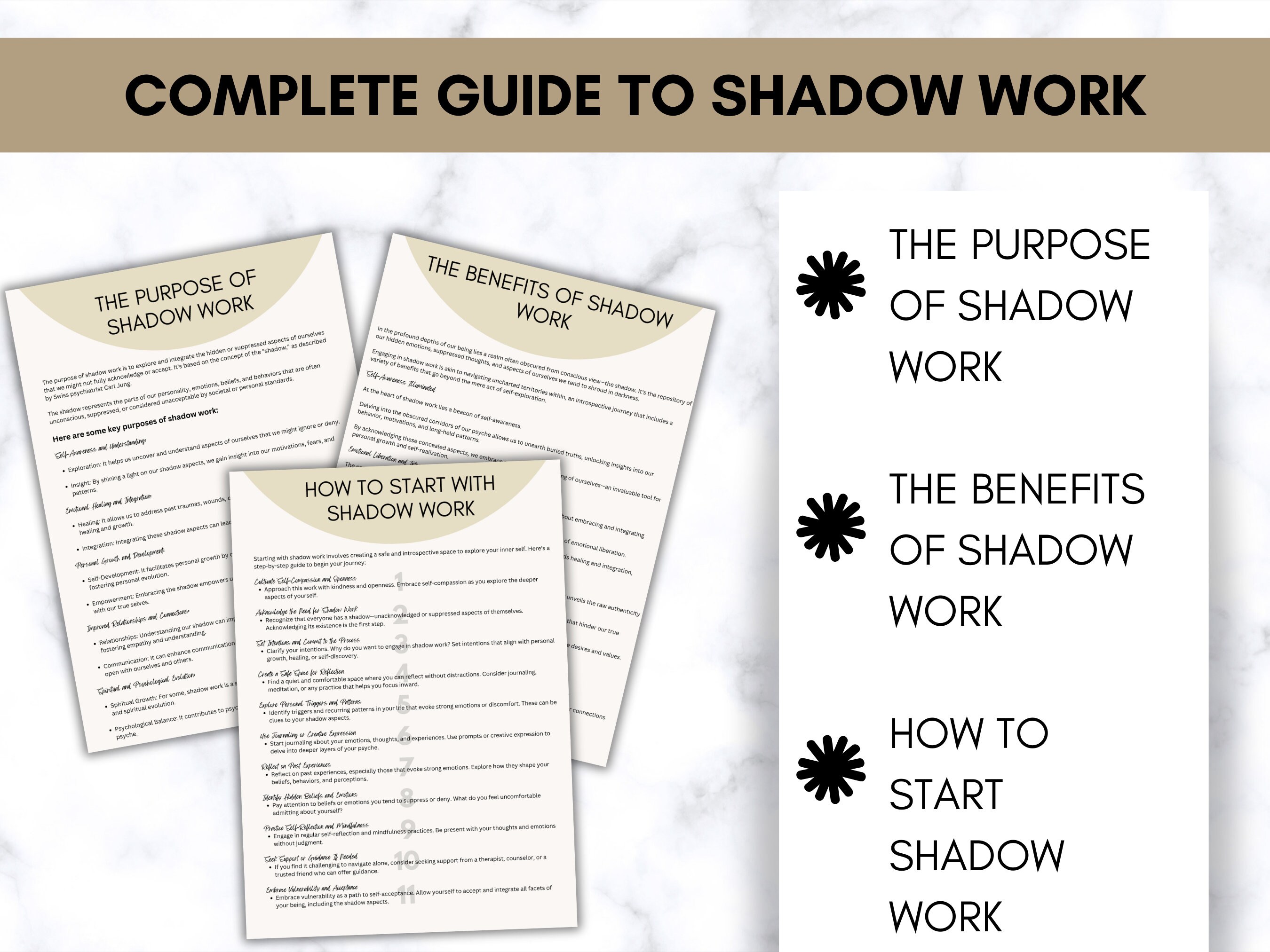 Shadow Work Journal Pages, 100+ Shadow Work Journal Prompts, Printable ...