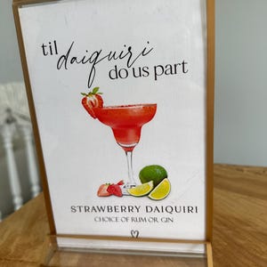 Daiquiri Signature Drink Signage - Etsy