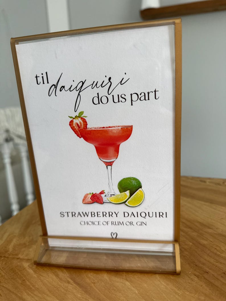 Daiquiri Signature Drink Signage - Etsy