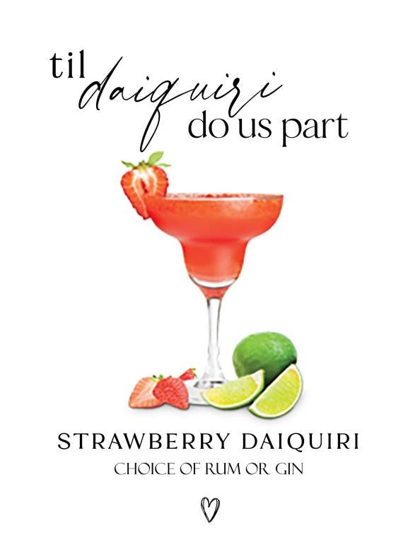 Daiquiri Signature Drink Signage - Etsy