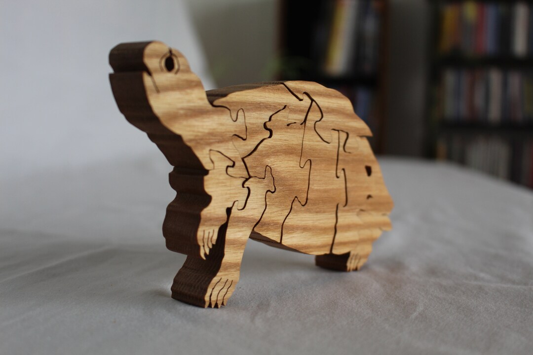 Turtle Unique Artisan Crafted Wooden Interlocking Puzzle Gift, Wood ...