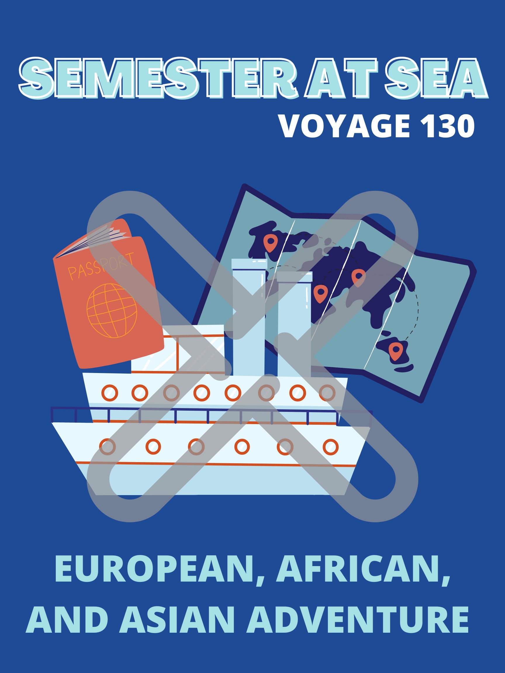 Semester at Sea Voyage Poster - Customizable - Etsy