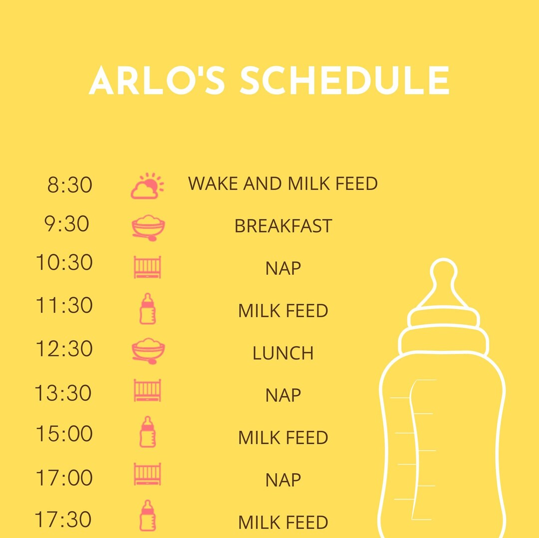 Editable Baby Schedule Printable - Plan for Happy Days! - Etsy