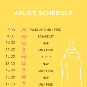 Editable Baby Schedule Printable - Plan for Happy Days! - Etsy