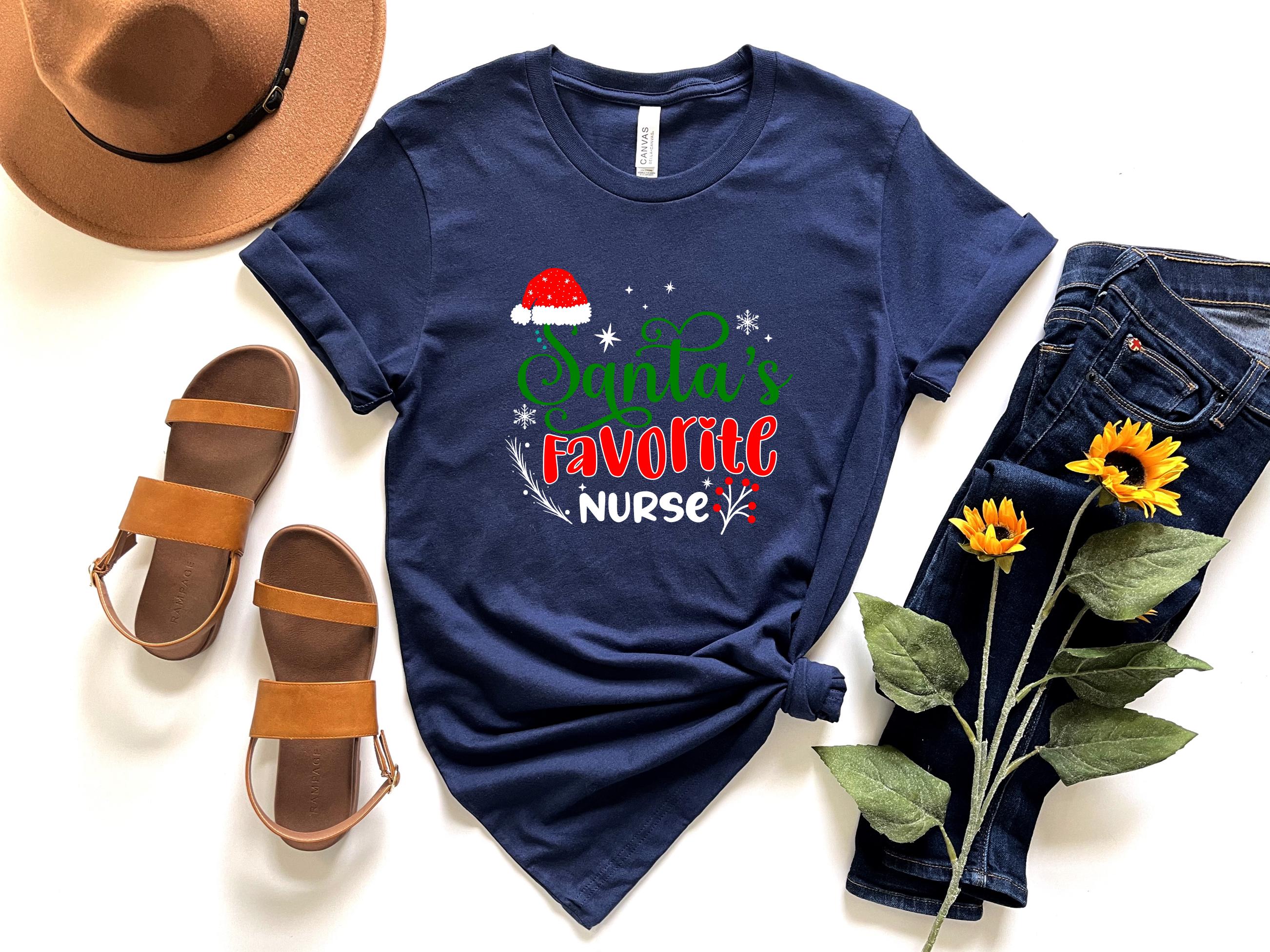 Custom Santa's Favorite Christmas Shirt: Family Xmas T-shirt - Etsy