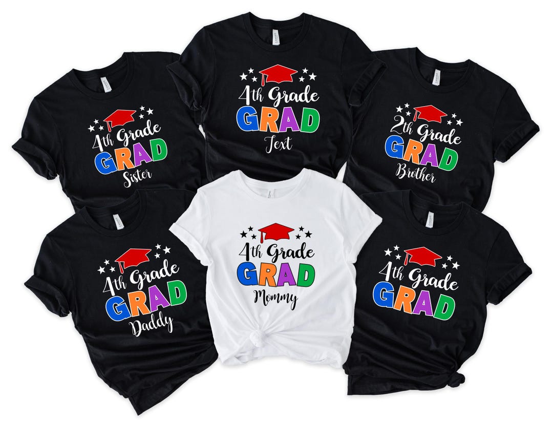 Custom Grade Grad Shirt,grade Proud Custom Family Shirts,grade Senior ...