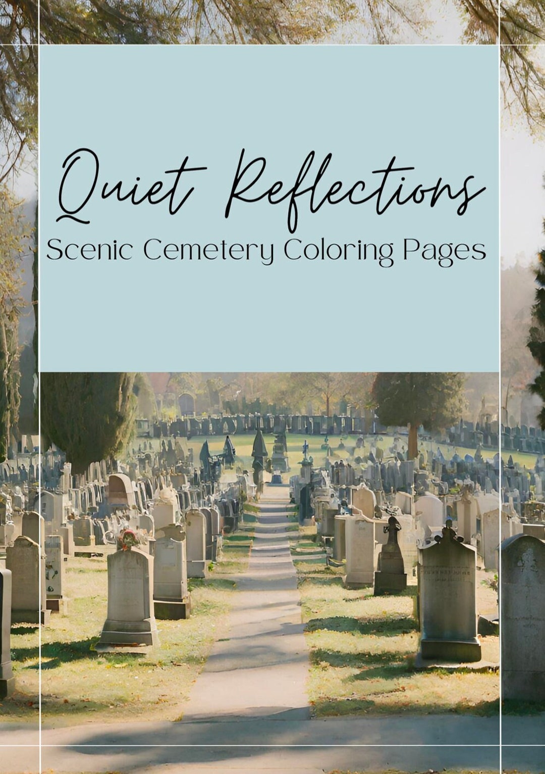 Cemetery Coloring Pages - Etsy