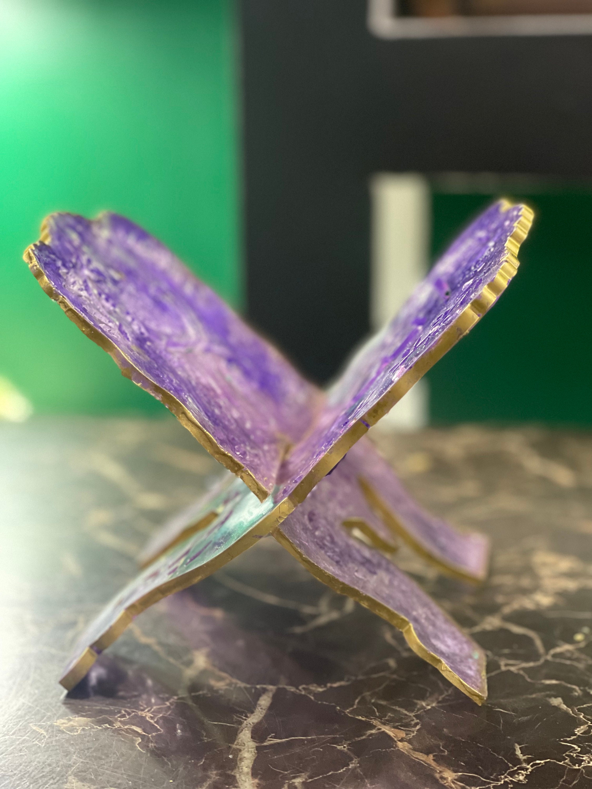 Quran Rehal, Pearl White Golden Quran Rehal, Islamic Gift, Handmade ...