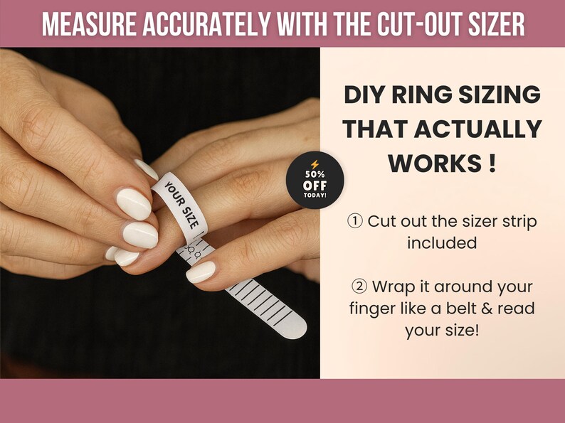 International Ring Sizer: Printable PDF With Conversion Chart (digital ...