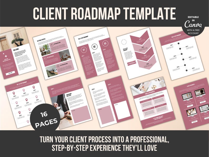 Client Roadmap Template Canva, Service Provider Onboarding Workflow ...