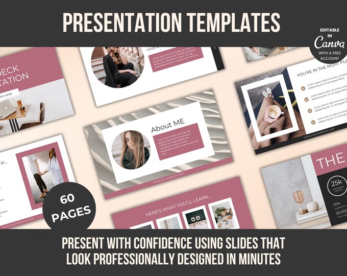 Slide Deck Template, Canva Presentation, Pitchdeck / Webinar / Lesson ...