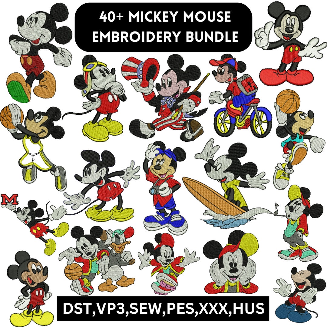Mickey Mouse Embroidery, Mouse Embroidery, Mickey Embroidery, Cool ...