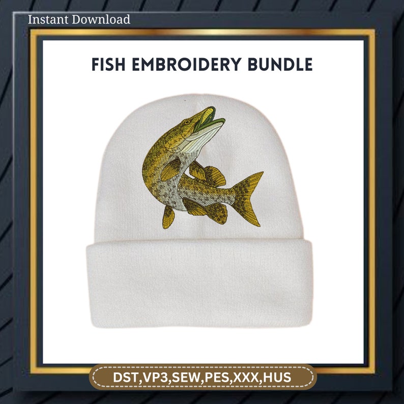 Fish Embroidery Design, Tropical Fish Embroidery, Fishing Embroidery ...