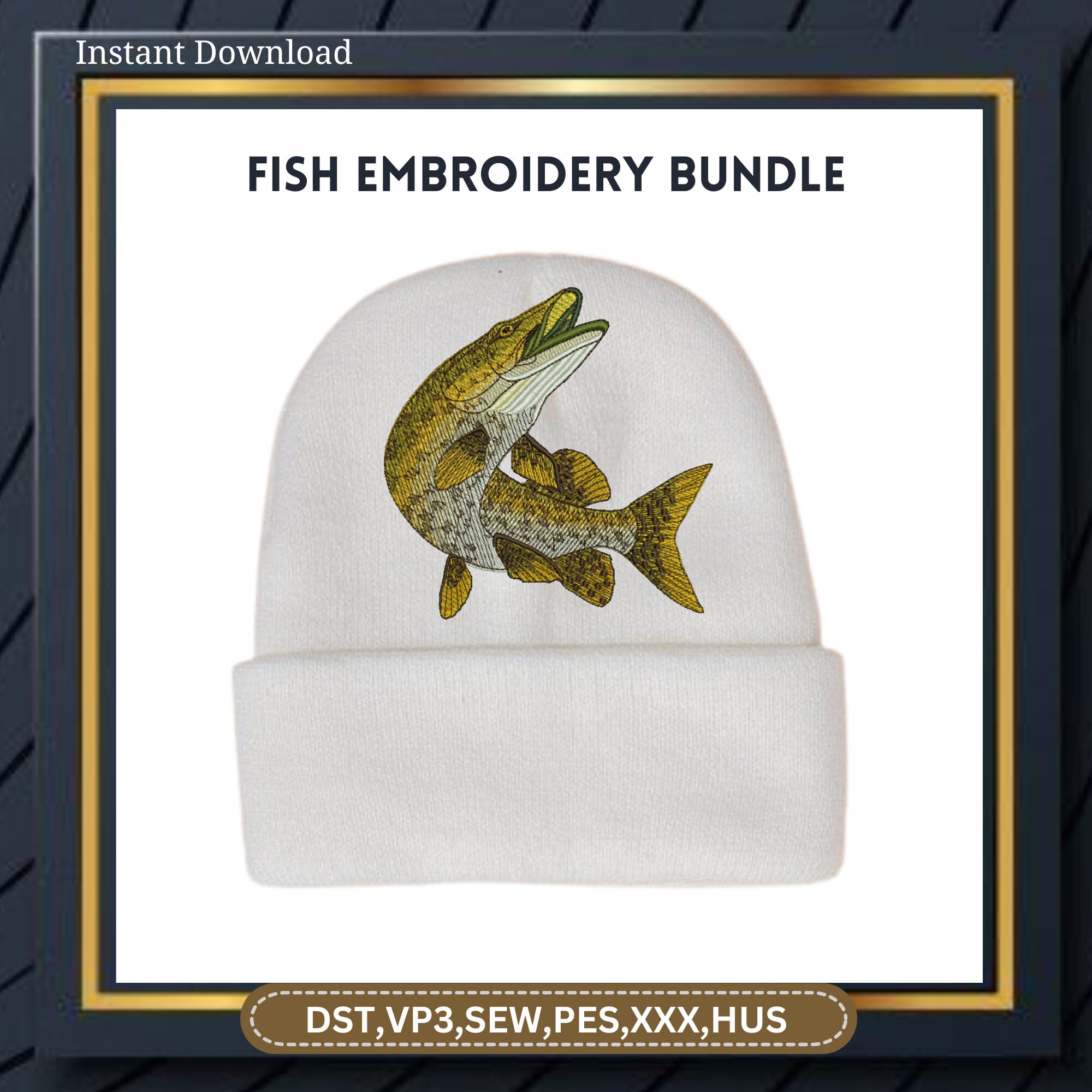 Fish Embroidery Design, Tropical Fish Embroidery, Fishing Embroidery ...