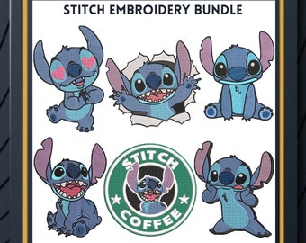 Stitch Embroidery Design, Cute Stitch Heart Embroidery,lilo & Stitch ...