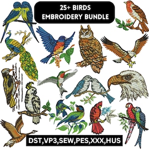 Bird Embroidery Designs, Birds of Europe Embroidery, Mini Birds ...