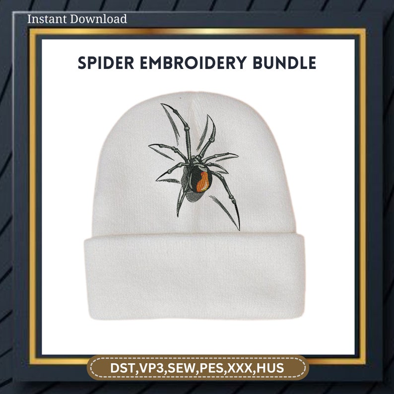 Spider 3D Embroidery Design, Halloween Spider, Witch Danger Insect ...