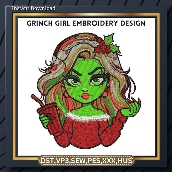 Grinch Embroidery - Etsy