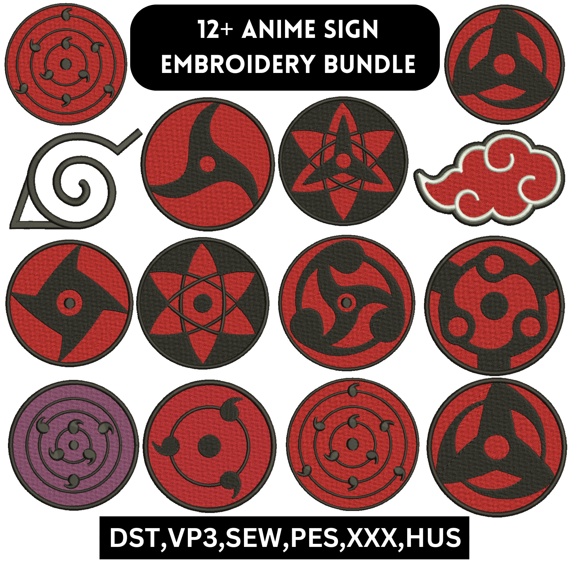 Anime Embroidery Design Anime Embroidery File Premium Anime Embroidery ...