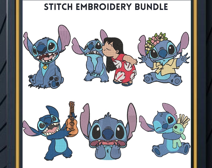 Stitch Embroidery Design, Cute Stitch Heart Embroidery,lilo & Stitch ...