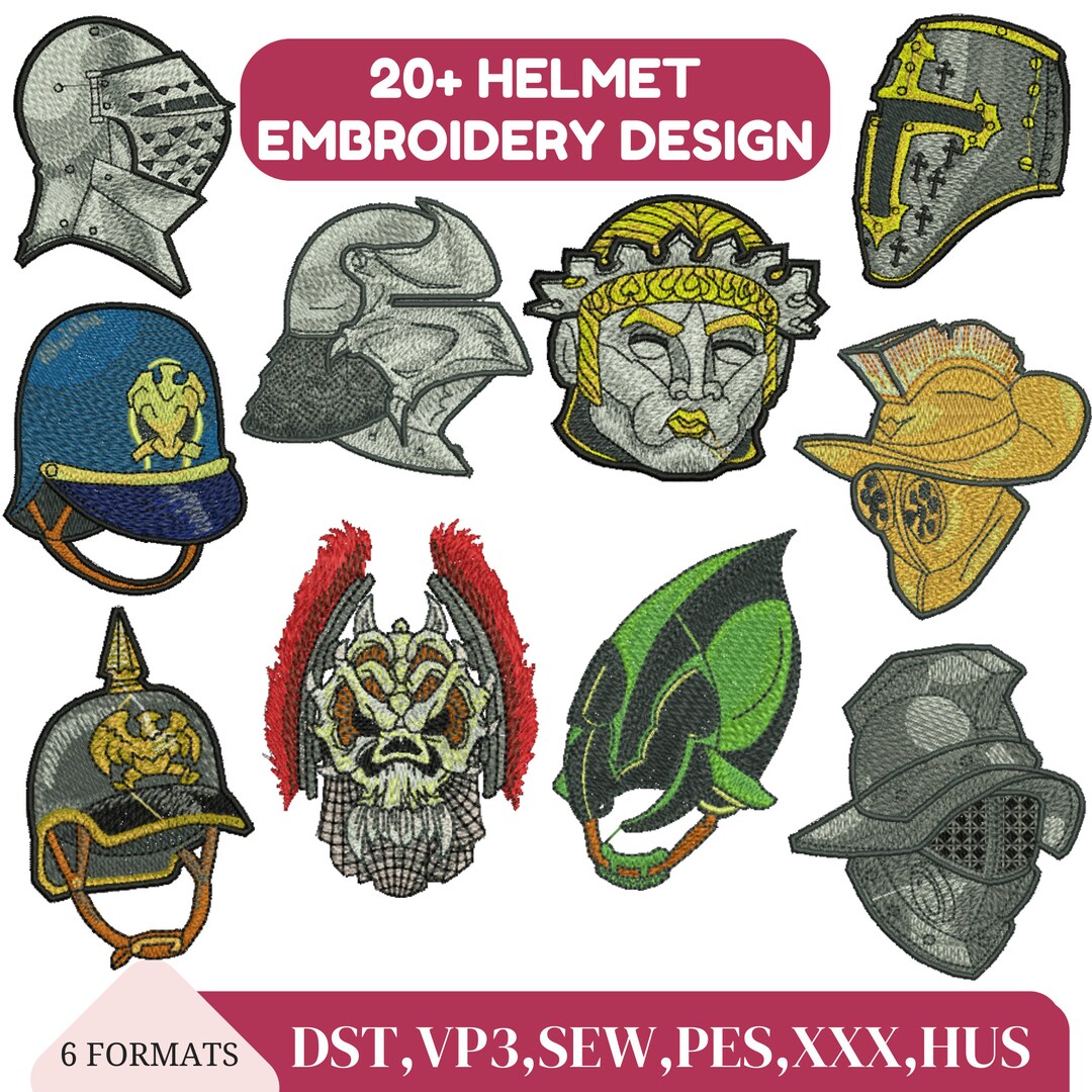 Helmet Embroidery Designs, Knights Helmet Embroidery, Medieval Knight ...