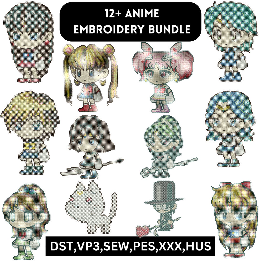 Anime Embroidery Design Cross Stitch Embroidery Premium Anime ...