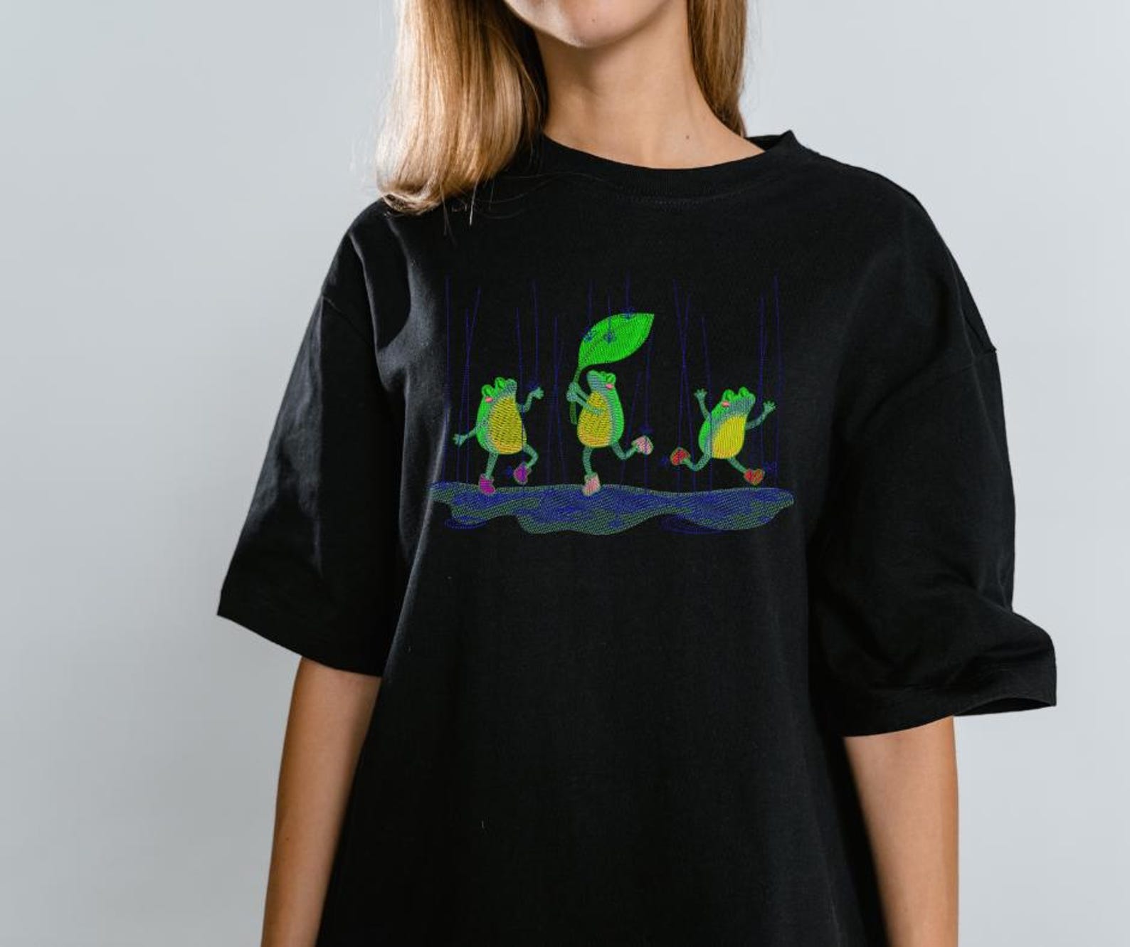 Frog Embroidery Design, Baby Frog Embroidery, Mini Frogs Embroidery ...