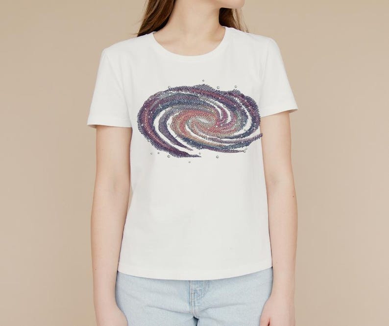 Galaxy Embroidery Design, Space Landscape Design, Planets Embroidery ...