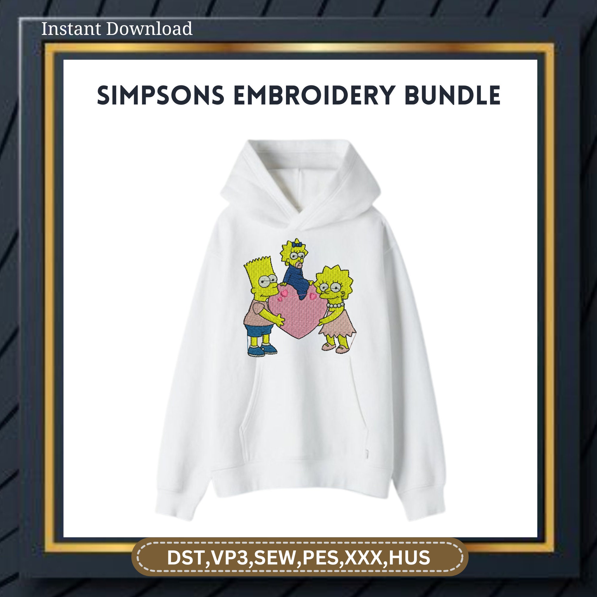 The Simpsons Embroidery Design, Bart Simpson, Simpsons 30 Embroidery ...