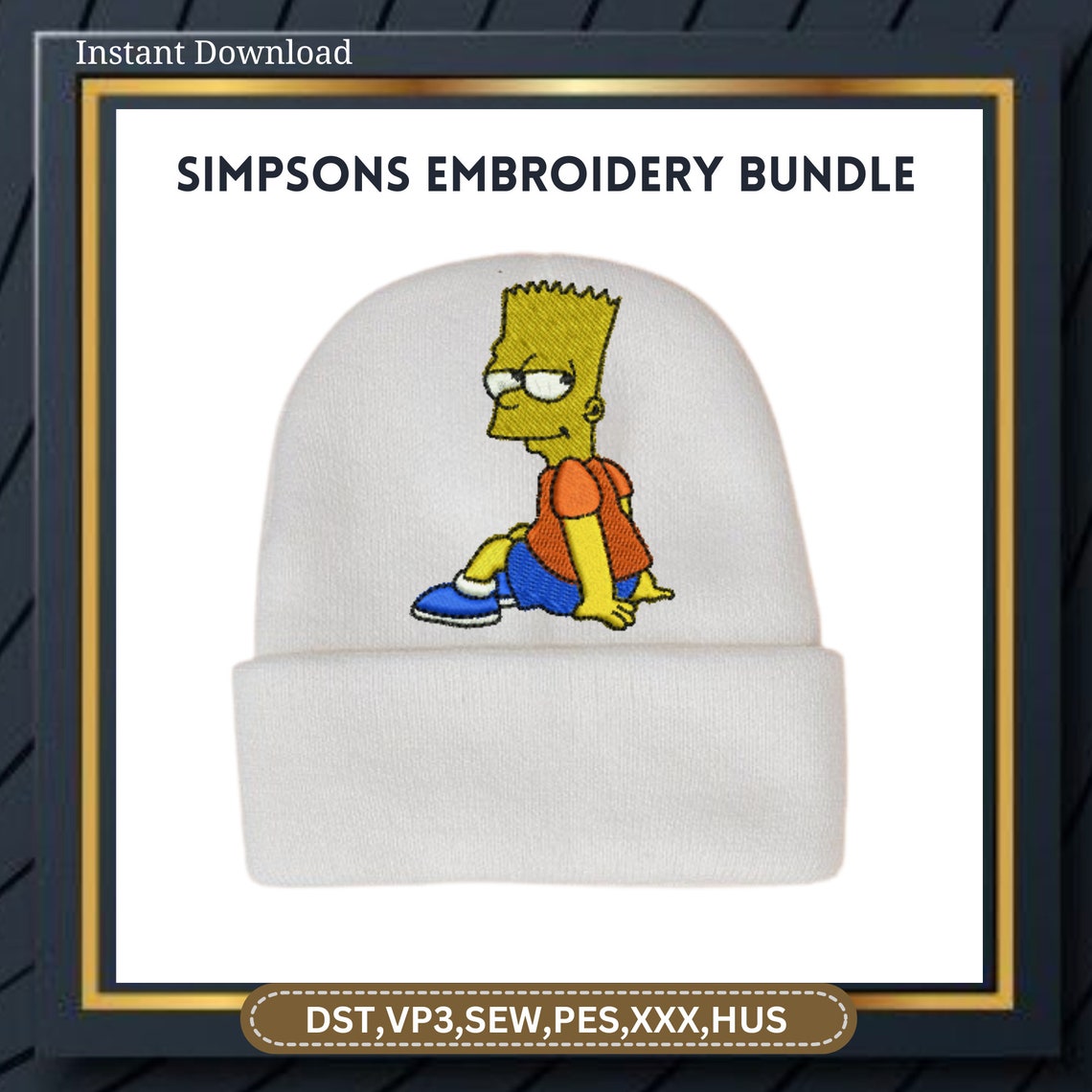 The Simpsons Embroidery Design, Bart Simpson, Simpsons 30 Embroidery ...