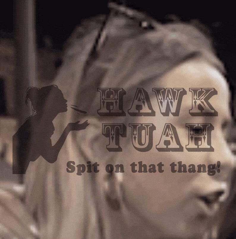HAWK TUAH Svg Digital 2024 Spit on That Thang, Viral Girl Hawk Tuah Png ...