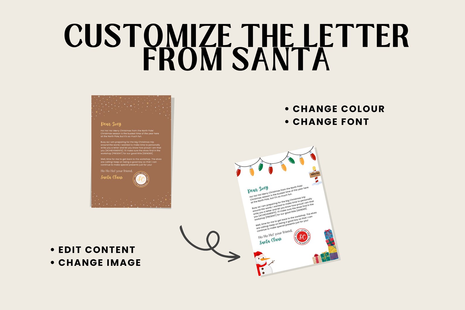 Christmas Bundle | Printable Christmas List Template | Christmas Santa ...