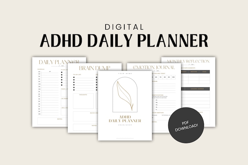 ADHD Daily Planner | ADHD Digital Planner | ADHD Life Planner | ADHD ...