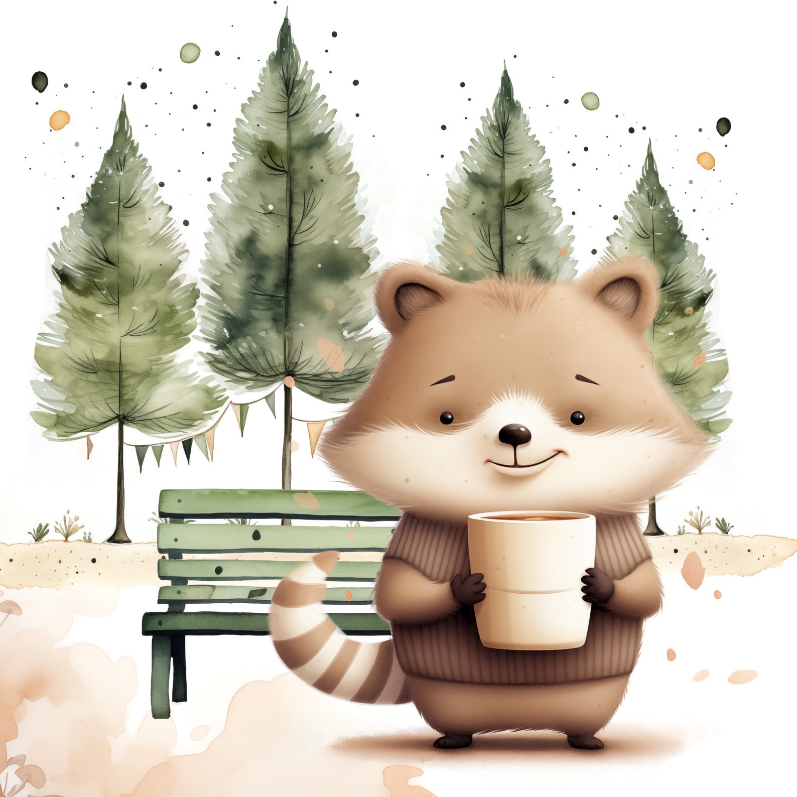 Boho Woodland Clipart, Woodland Animals Clipart, Nursery Decor ...