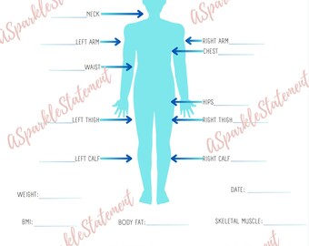 Weekly Body Measurements Tracker Printable/health & Fitness Journal ...