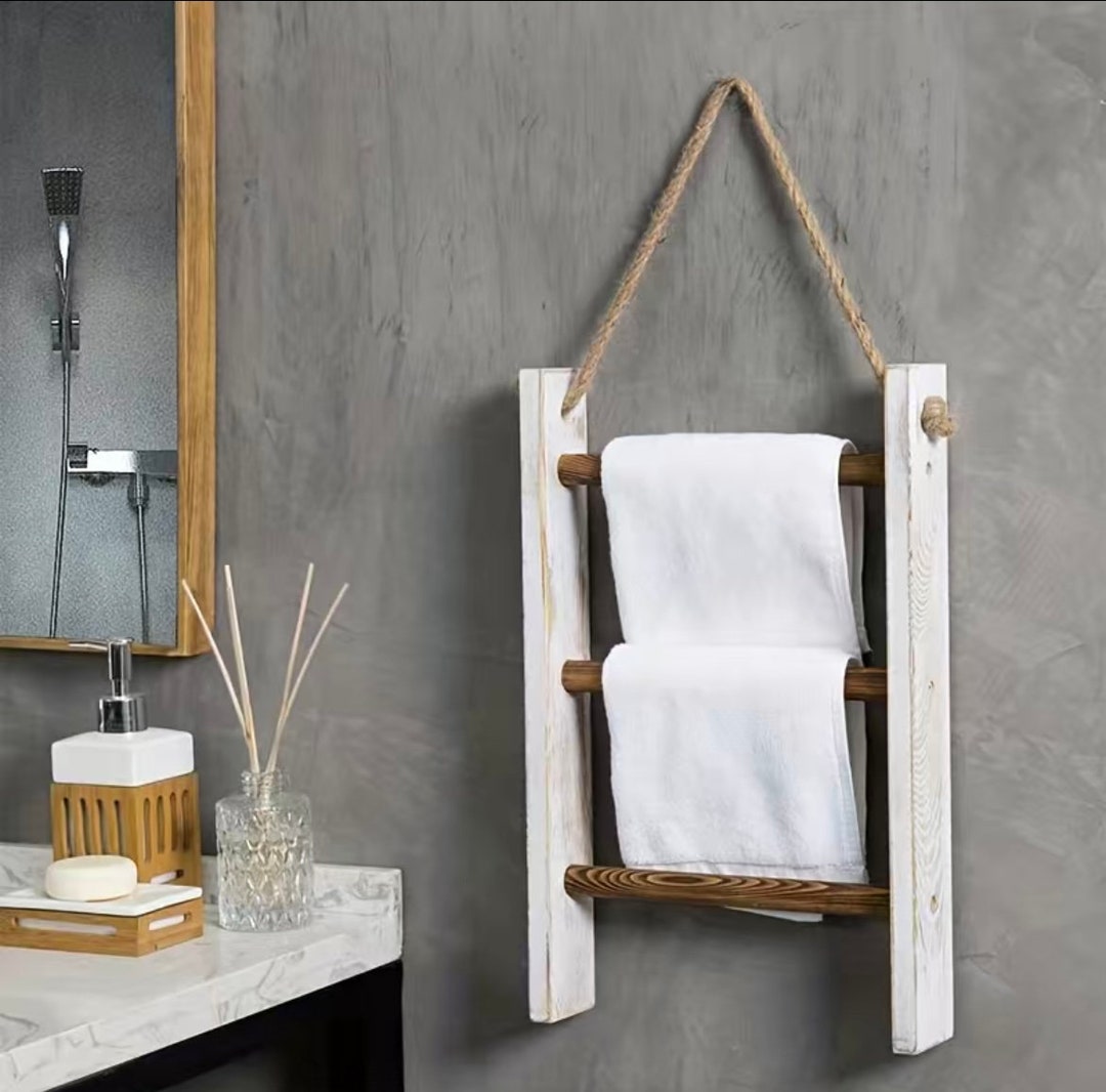 Rustic Towel Ladder Rack - Etsy
