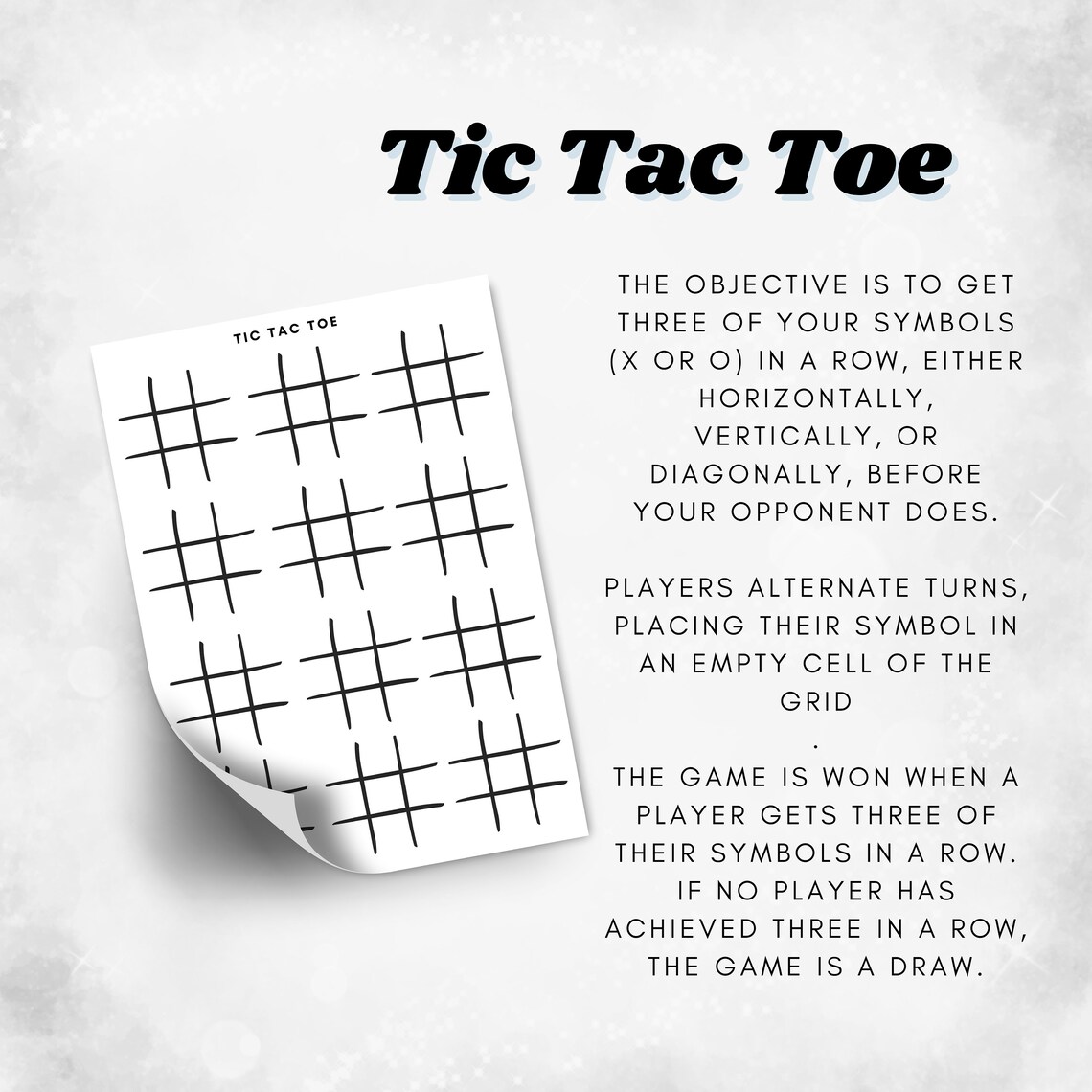 Classic Printable Games Set, Tic Tac Toe, Battleships, Dots & Boxes ...