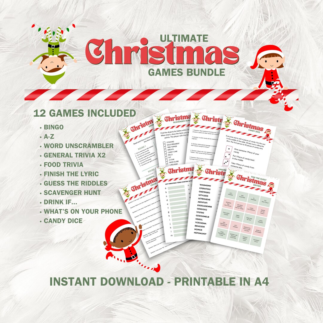 Christmas Quiz Bundle Christmas Game Bundle Printable - Etsy