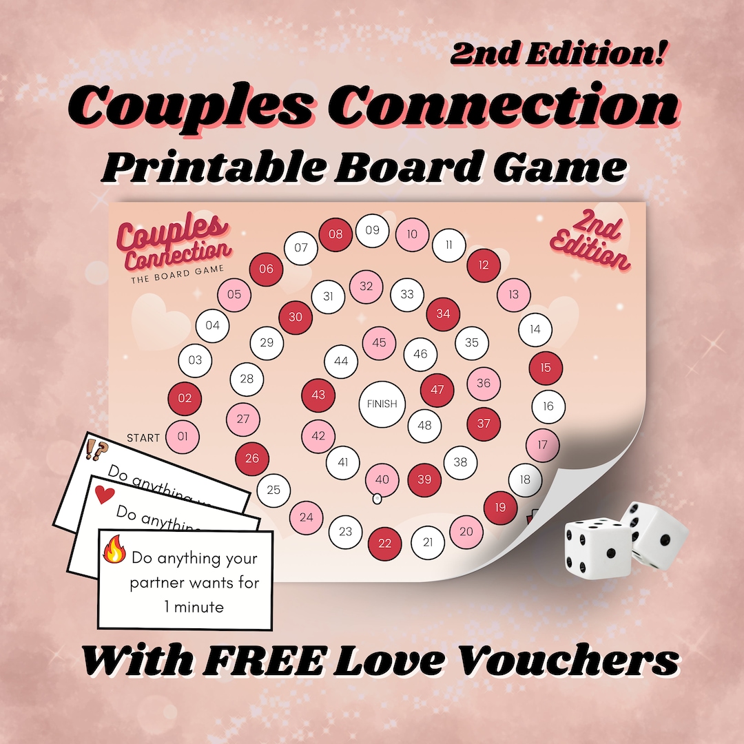 Couples Printable Board Game, Date Night, Printable Couples Games ...