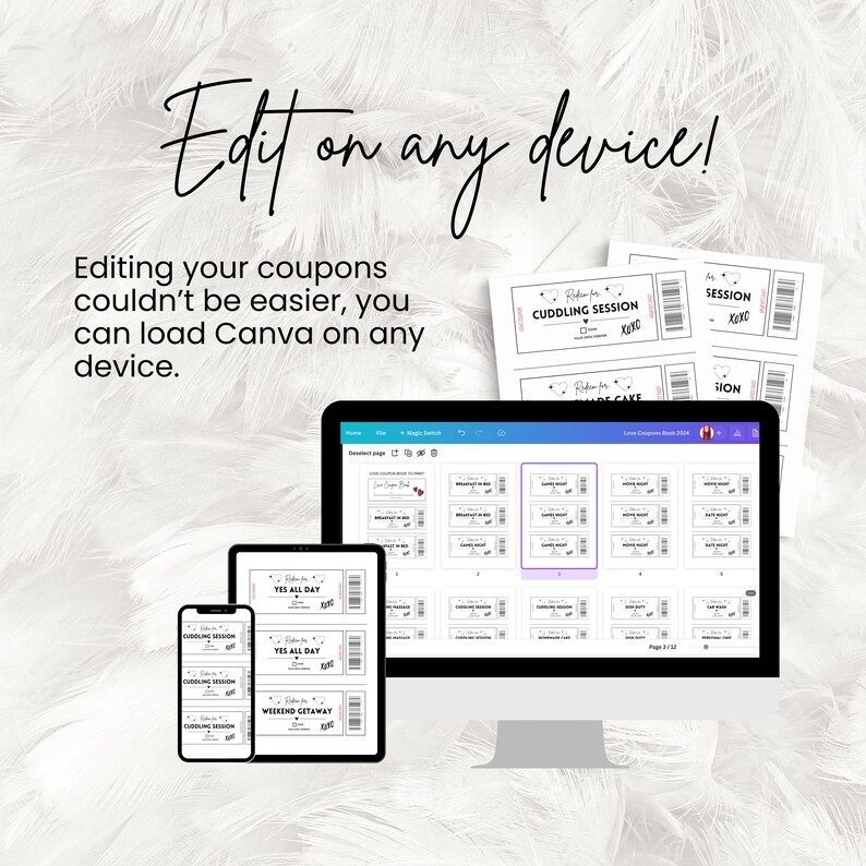 Printable Love Coupons | Love Coupon Book, Love Vouchers, Valentines ...