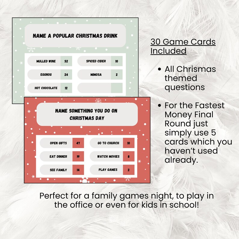 Christmas Family Feud Printable Game, Christmas Friendly Feud Quiz ...