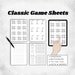 Classic Printable Games Set, Tic Tac Toe, Battleships, Dots & Boxes ...