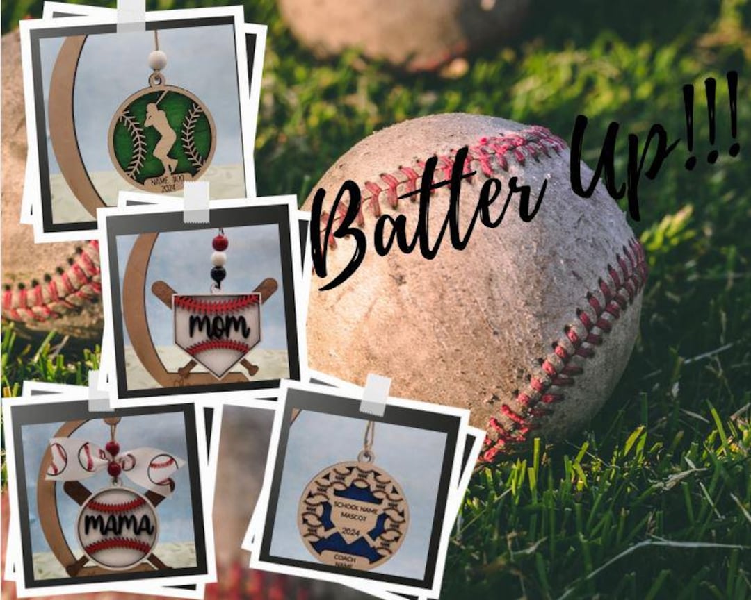 Personalized Baseball Car Charms, Ornaments for Teams, Coaches, and ...