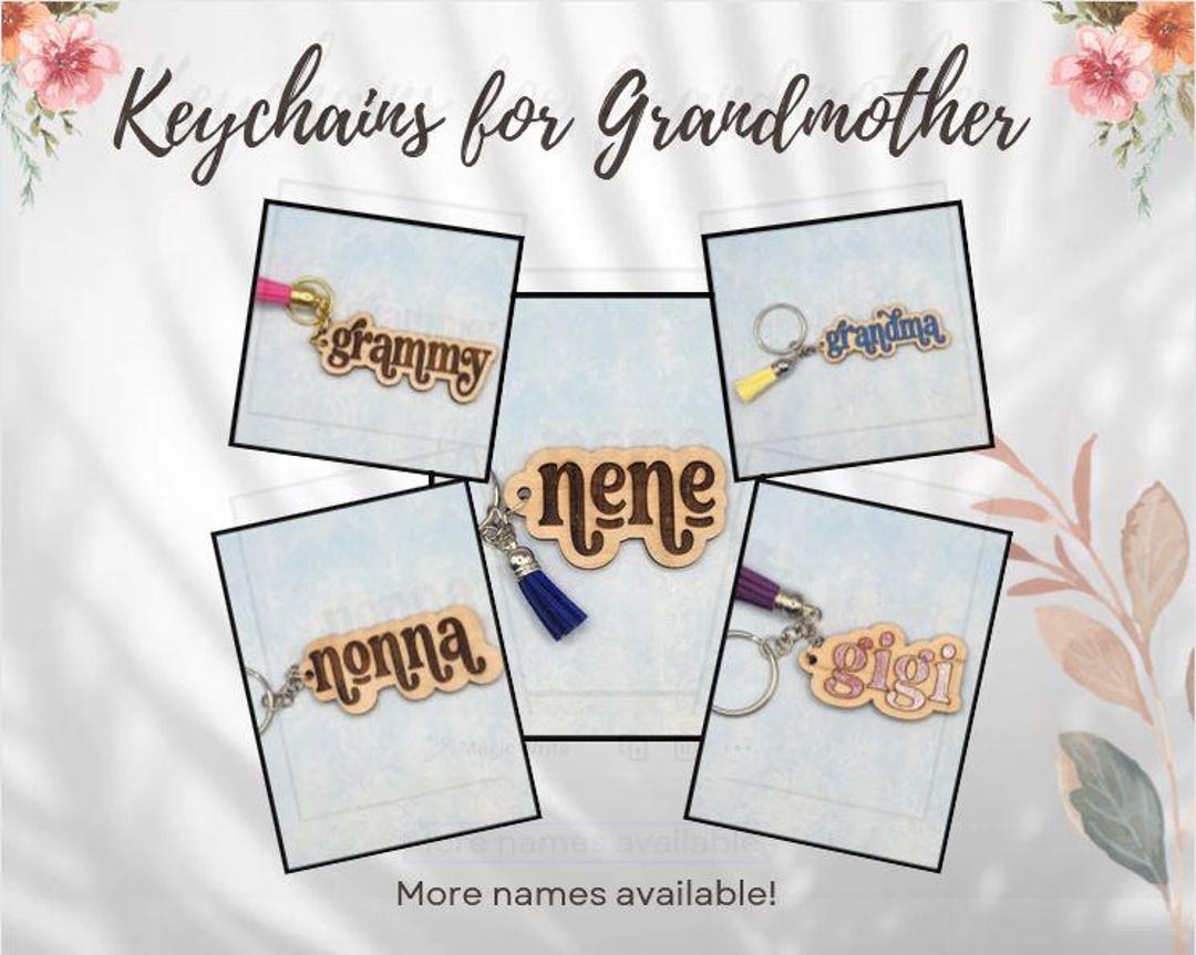 Personalized Grandmother Keyrings for a Variety of Grandmother Names - Etsy
