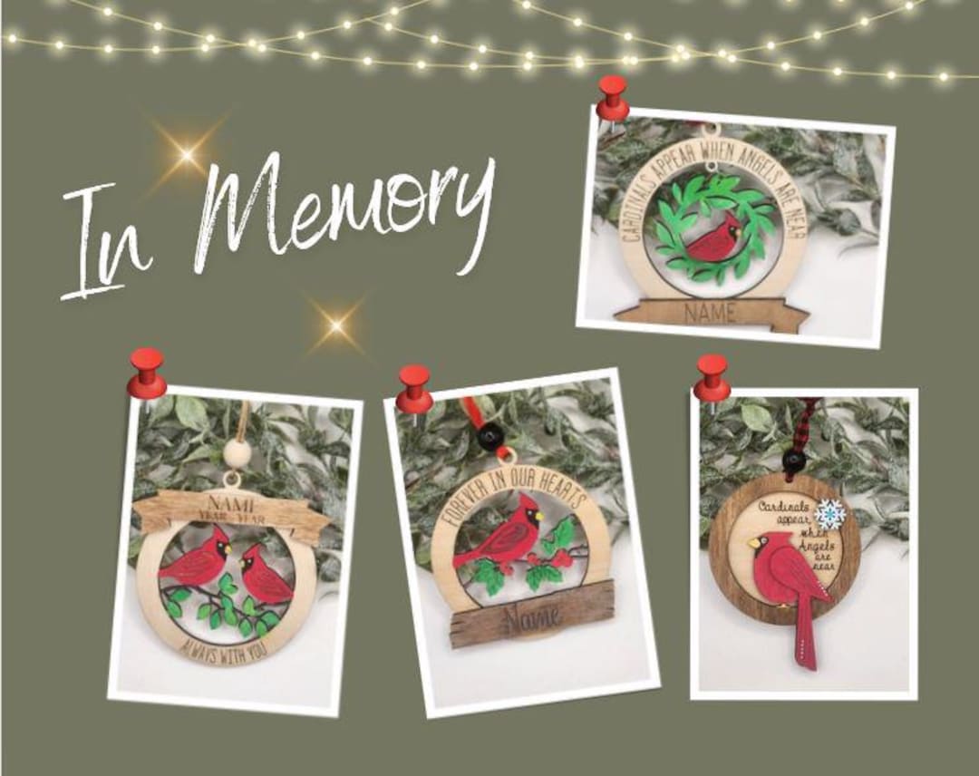 Remembering Loved Ones - Cardinals Memorial Ornament, Keepsake - Etsy