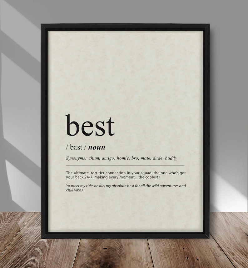 Best Definition Poster, Best Definition Print, Cool Definition Wall Art ...